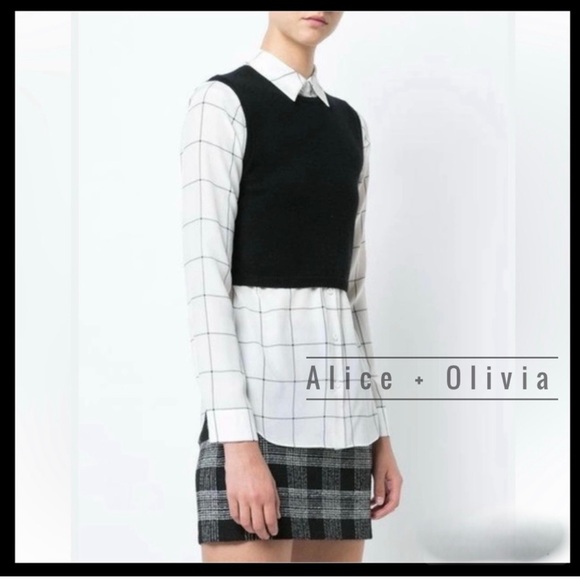 Alice + Olivia | Tops | Preppy Cashmere And Silk Alice Olivia Vest ...